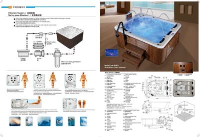 China Computerized Big Jacuzzi Tub Outdoor Oversized Bath Tub Automatic Deodorization for sale