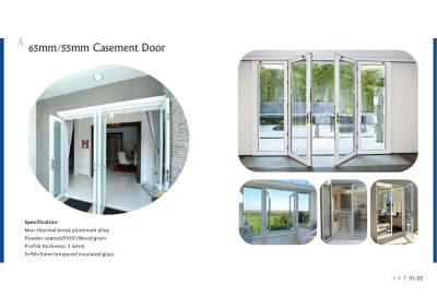 China 1.6mm Thickness Modern Aluminum Window Noise Reduction Aluminium Frame Casement Window for sale