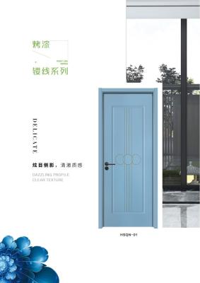 China Heat Insulation Interior WPC Door With Frame Customized Width 850mm 950mm for sale