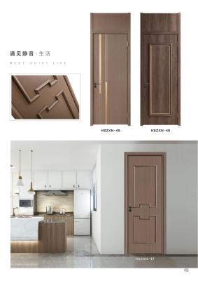 China 0.14mm-0.20mm PVC Film WPC Flush Door WPC Interior Doors Commercial for sale