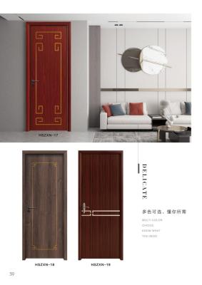 China Customized Size 45mm Interior WPC Door Flat Laminate Swing Bedroom Door for sale