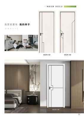 China Mould Proof Interior WPC Doors For Bathroom With 0.16mm PVC Film for sale