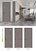 China Waterproofing Wood Plastic Composite Door With Customizable Handle Position for sale