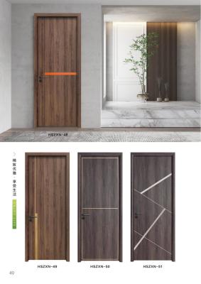 China Customizable Interior WPC Door With 60mm Door Frame Line Fire Retardant for sale