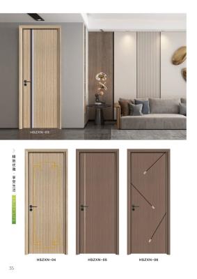 China Customizable Eco Friendly Solid WPC Door With Wood Grain Veneer Anti Termite for sale