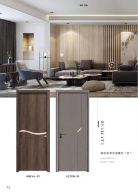 China 45mm Heat / Sound Resistant Toilet WPC Bathroom Doors With 180mm Frame for sale