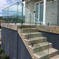 China Modern and Sleek Glass and Stainless Steel Handrail for sale