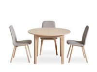China Easy Assembly  Modern Indoor Furniture Sleek Durable Round Dining Table Set for sale