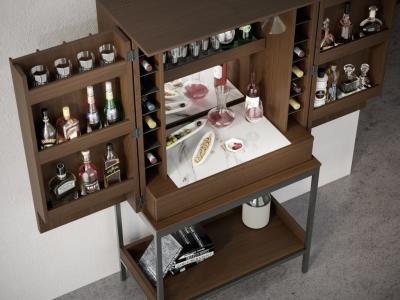 China Sophisticated No Assembly  Interior Home Furniture Neutral Colors Home Bar Unit for sale