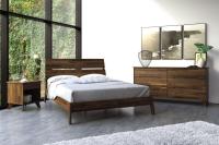 China Customizable Rustic King Size Bed Modern Indoor Furnitures Environmental Friendly for sale