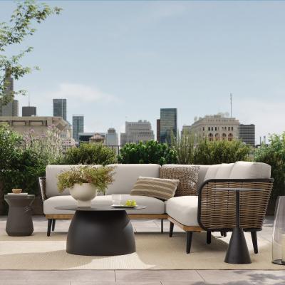 China Low Maintenance Outdoor Furniture UV Resistant PE Rattan in White Black Brown or Grey for sale