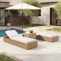 China Minimalist Outdoor Chaise Lounger Modern Deck Furniture UV Protection for sale