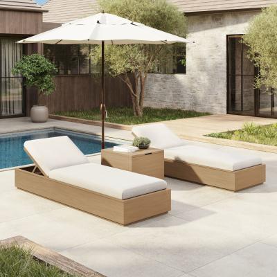 China Minimalist Outdoor Chaise Lounger Modern Deck Furniture UV Protection for sale