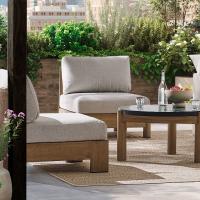 China Waterproof Contemporary Patio Furniture of Aluminum Wood and Glass for sale