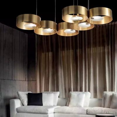 China Switch Control Large Gold Contemporary Suspension Lights Hardwired Installation for sale