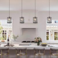China Deluxe  Modern Vintage Led Pendant Light With Metal / Glass Shade for sale
