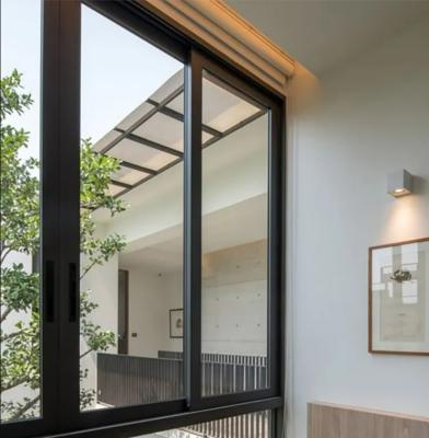 China Rustic Modern Aluminum Windows Residential With Tempered Glass Customizable Design for sale