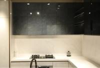 China Tailored Stainless Steel Kitchen Wood Cabinets Modern Kitchen Cabinet Easy Installation for sale