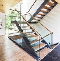 China Durable High Strength Steel And Glass Handrail Stain Polished for sale