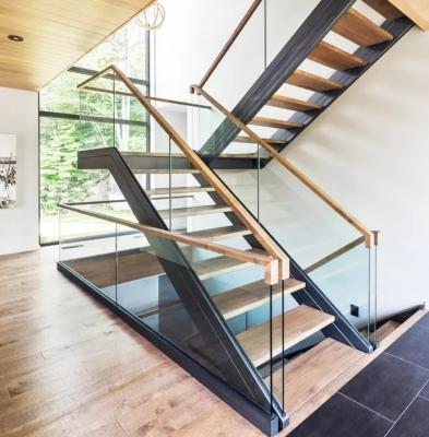 China Durable High Strength Steel And Glass Handrail Stain Polished for sale