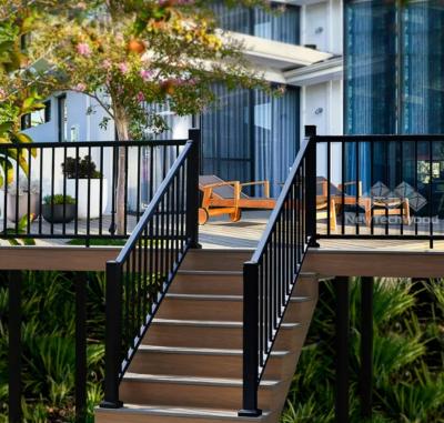 China Customization Polished Glass Steel Staircase Railing For Contemporary Spaces for sale