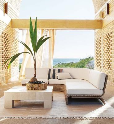 China Modern Outdoor Furniture Set UV Resistant PE Rattan Low Maintenance for sale