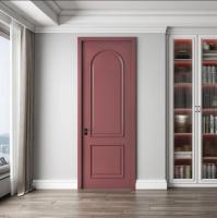 China Fire Retardant WPC Door with Customized Handle Position and Door Frame for Courtyard Use for sale