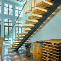 China Wood And Glass Steel And Glass Handrail Perfect For Pastoral And Simplicity Design Styles for sale