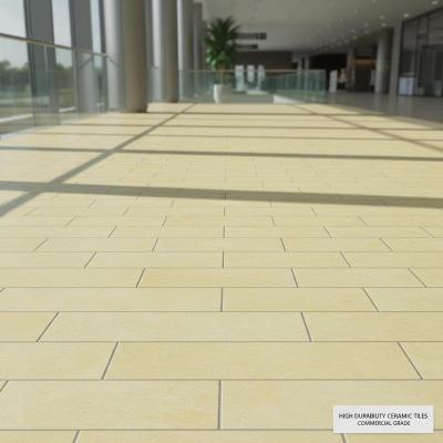 China High Durability Ceramic Tiles in Light Yellow with Tiling Installation for Commercial Use for sale