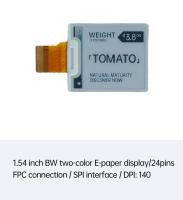 China 1.54inch Black & White E Ink Display with SPI Interface for Electronic Shelf Labels and Smart Home for sale