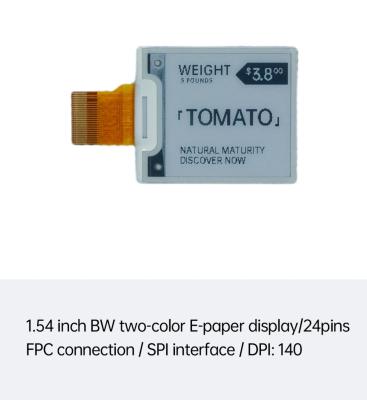 China 1.54inch Black & White E Ink Display with SPI Interface for Electronic Shelf Labels and Smart Home for sale