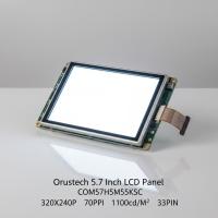 China Orustech 5.7 Inch Industrial LCD Panel with 1100cd/M2 Brightness and 33PIN Interface for sale