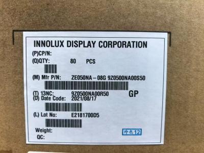 China Innolux 5Inch LCD Monitor ZE050NA-08G with 640*480 Pixels 159PPI and 50PIN Connector for Video Door Phone for sale