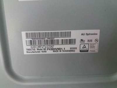 China AUO P430HVN01.1 43 Inch LCD Display with 1920x1080 FHD Resolution and 400 cd/m² Brightness for sale
