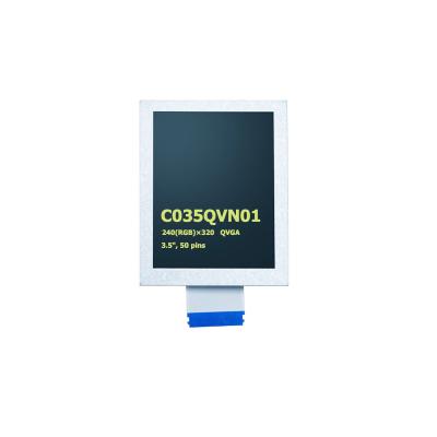China AUO 3.5 Inch Industrial LCD Display Monitor with 240*320 Pixels and 450cd/m2 Brightness for sale