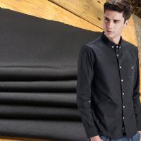China Solid 160GSM 100% Polyester 160D ATY Yarn Woven Cavalry Twill Gabardine Men Shirting Fabric for sale