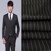 China Toy 200D Polyester Woven White Stripe Suiting Fabric Men Jacket Cloth Live Show High- for sale