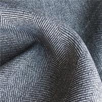 China 100% Polyester Heavy Weight Ash Wool Imitation Cation Woven Wide Herringbone Fabric for Winter Coat for sale