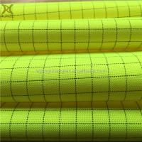 China Garments Processing Lining 95% Polyester 5% Anti Static Grid Fabric For Work Wear for sale
