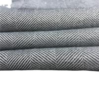 China Polyester Woolen Made for Fashion Uniform Winter Coat Herringbone Stripes Fabric for sale
