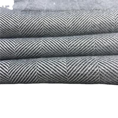 China Polyester Woolen Made for Fashion Uniform Winter Coat Herringbone Stripes Fabric for sale