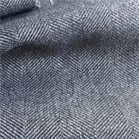 China Polyester Woolen Made for Fashion Uniform Winter Coat Herringbone Stripes Fabric for sale