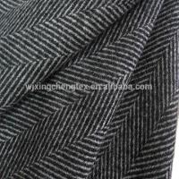China Polyester Woolen Made for Fashion Uniform Winter Coat Herringbone Stripes Fabric for sale