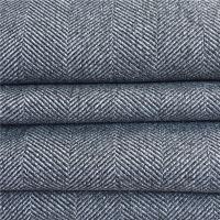 China Polyester Woolen Made for Fashion Uniform Winter Coat Herringbone Stripes Fabric for sale