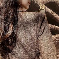 China 300D*320D 325GSM Herringbone Woven Plain Dyed Garment Fabric for Clothing and Apparel for sale