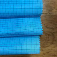 China Plain Dyed Taffeta Fabric COC Certified 5mm Grid Anti Static ESD Fabric for Cleanroom for sale