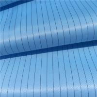 China 100D Polyester Twill Anti Static ESD Stripes Fabric for Clearing Room Overoll Material for sale