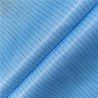 China 100D Polyester Twill Anti Static ESD Stripes Fabric for Clearing Room Overoll Material for sale