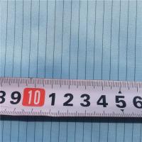 China 100D Polyester Twill Anti Static ESD Stripes Fabric for Clearing Room Overoll Material for sale