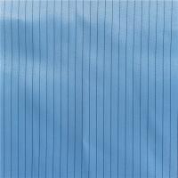 China 100D Polyester Twill Anti Static ESD Stripes Fabric for Clearing Room Overoll Material for sale